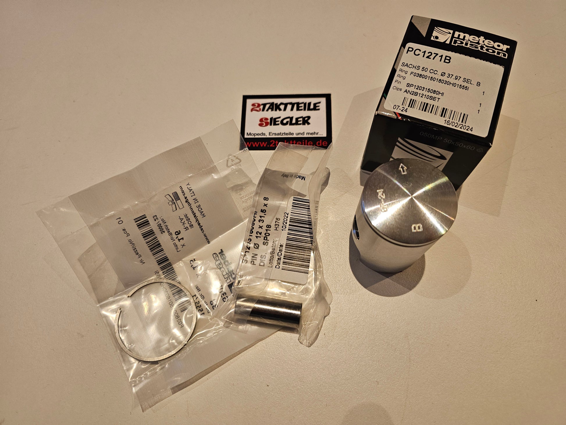 Meteor Kolben 1-Ring PC1271 Sachs 505 506 Hercules Prima GT GX Mofa ...